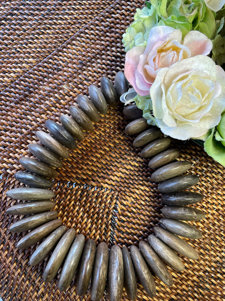 Wood Graduated Graywood Round Disc– JM Gems