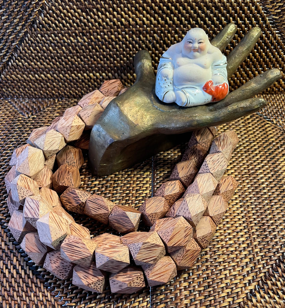 Wood Barrel Tube Diamond Hand Cut Palm Wood Rectangular– JM Gems